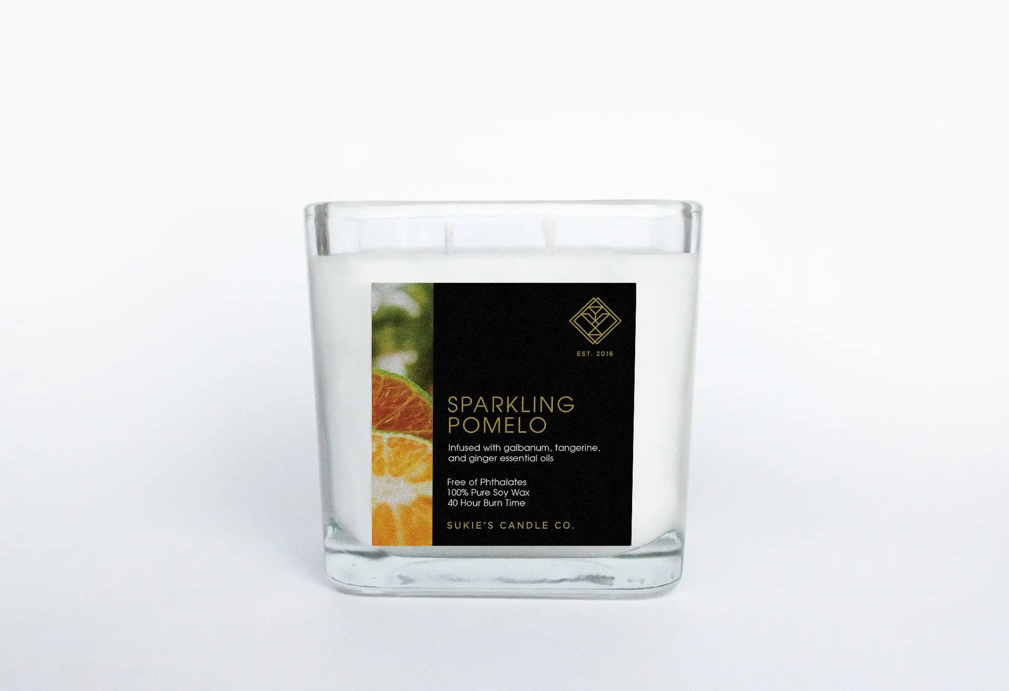 Sparkling Pomelo 100% Pure Soy Double Wick Candle – Sukie's Candle Co.